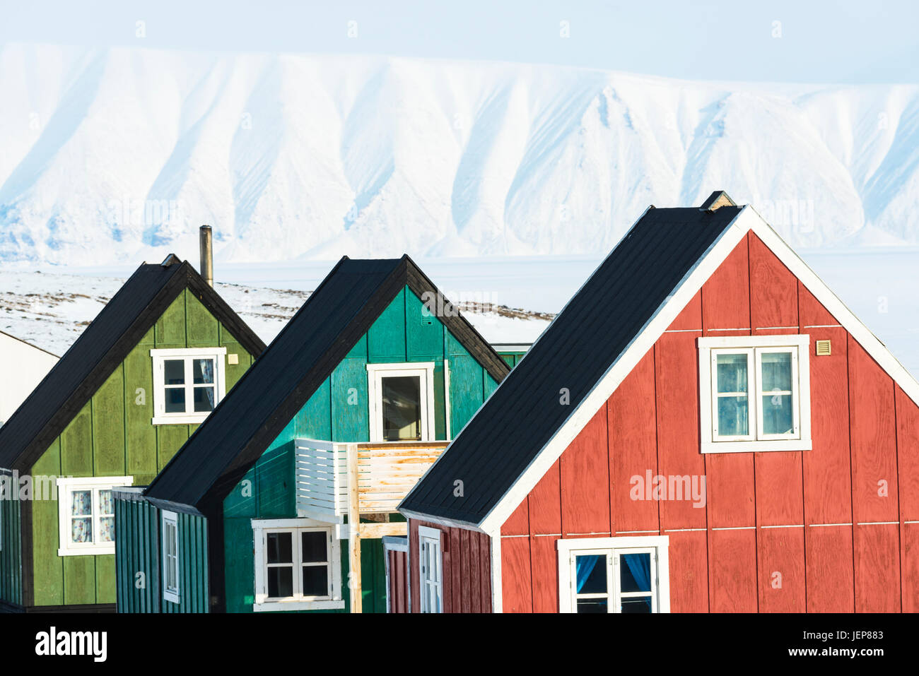 Buildings in remote landscape Stock Photo - Alamy