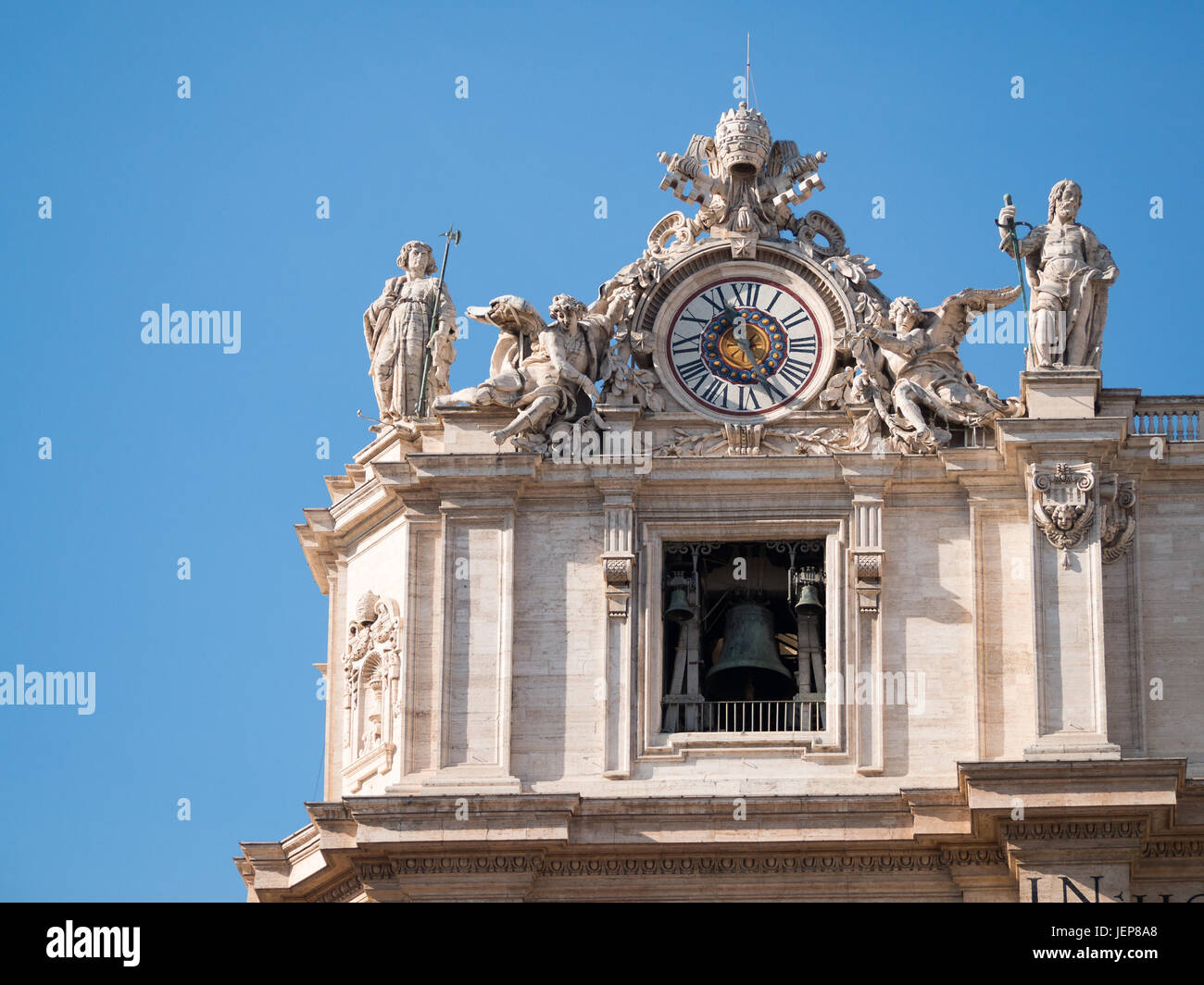 St basilica clock bell vatican hi-res stock photography and images - Alamy