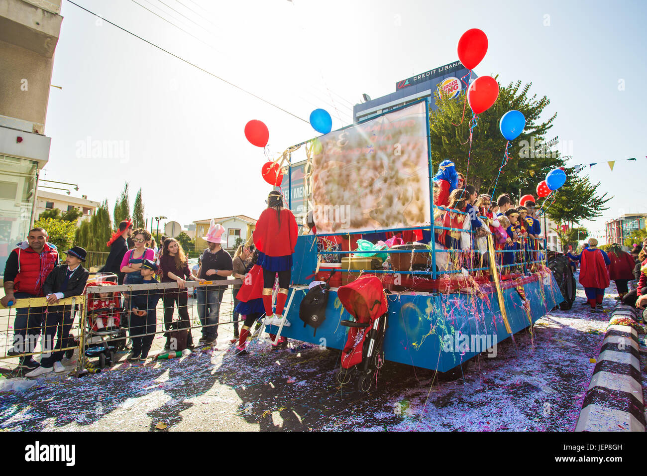 LIMASSOL, CYPRUS - FEBRUARY 26: Children Carnival takes part in ...