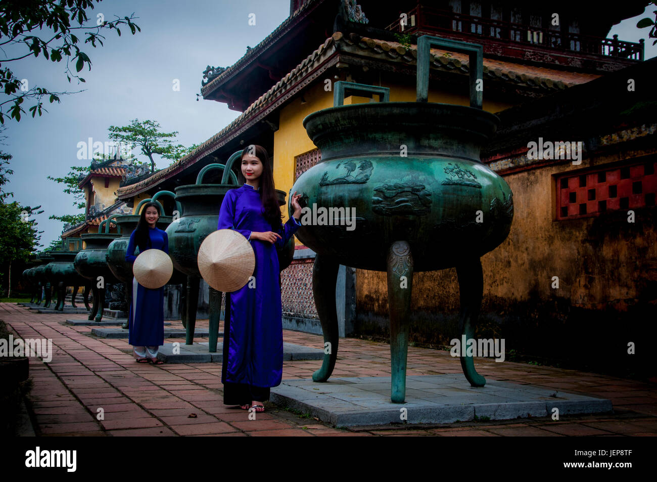Ancient Hue city temple in central Vietnam Stock Photo - Alamy