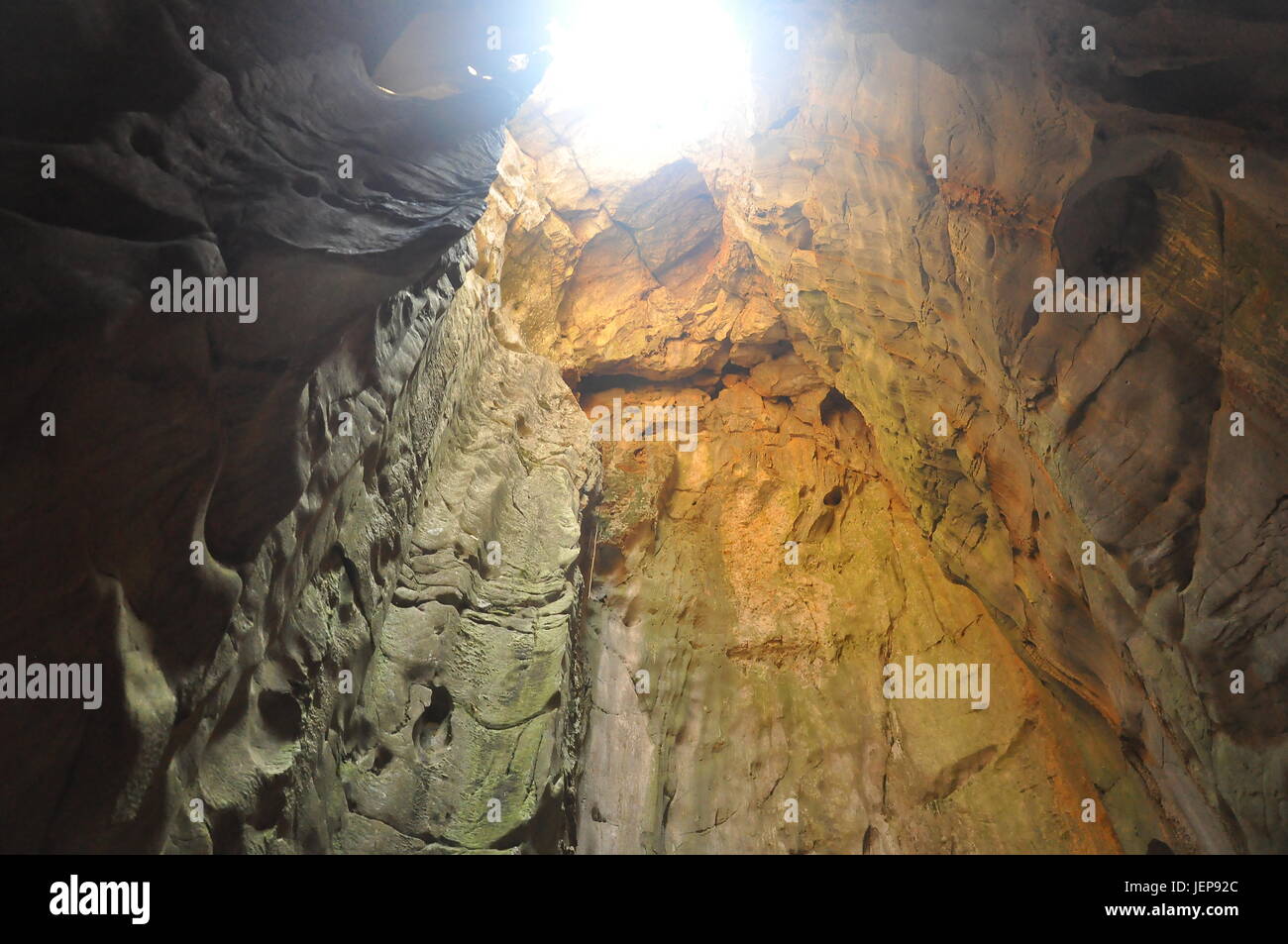 Nice cave with ray in central Vietnam Stock Photo - Alamy
