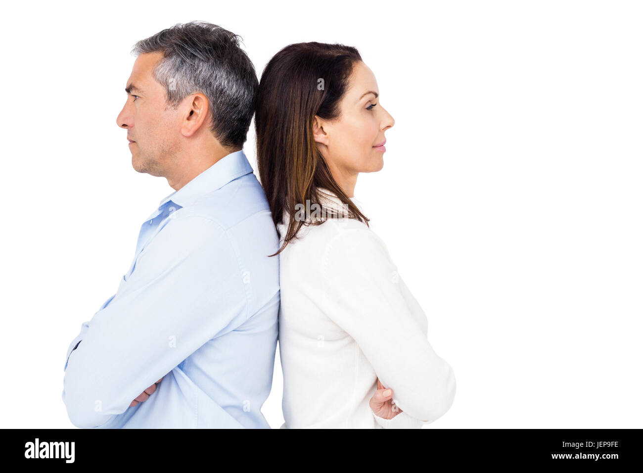 Couple ignoring each other Stock Photo - Alamy