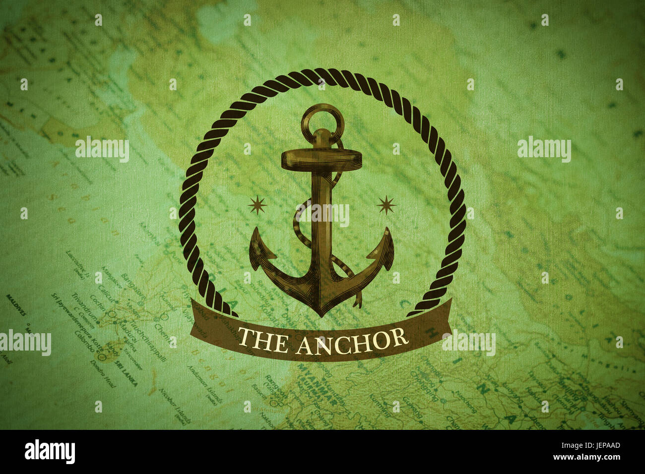 Composite image of the anchor icon Stock Photo - Alamy
