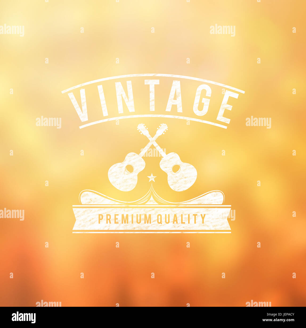 Composite image of vintage music logo Stock Photo - Alamy