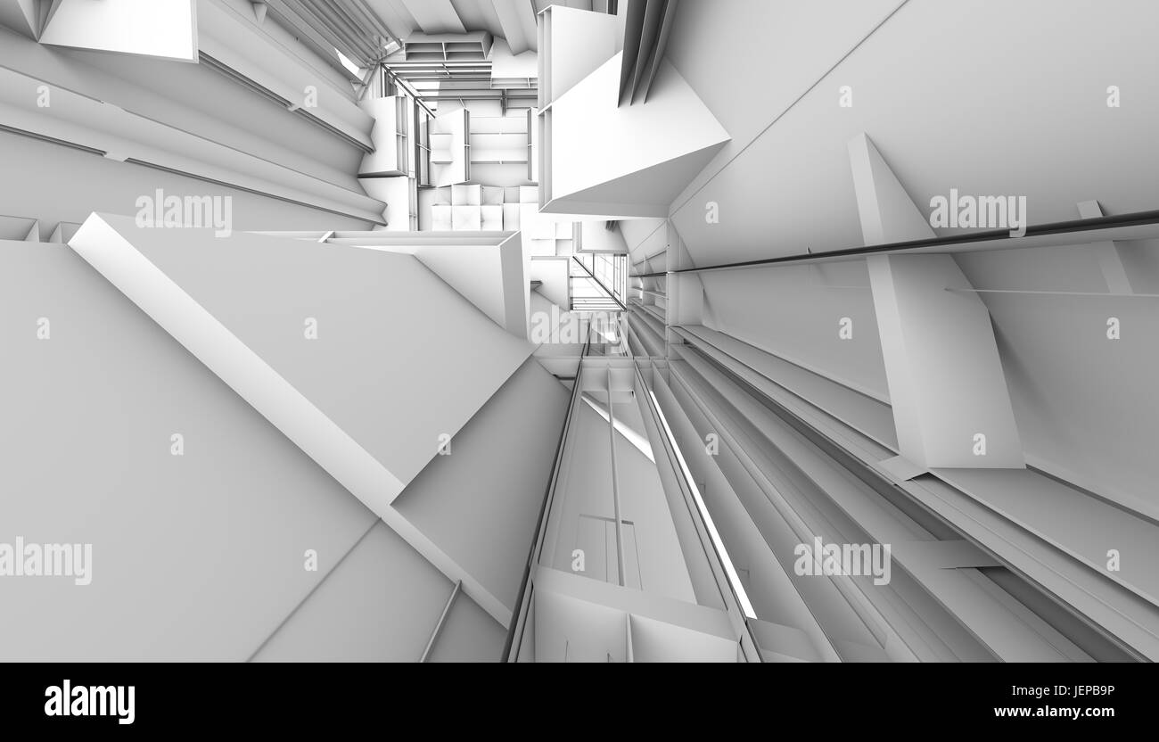 Light Abstract Modern Architecture Background 3d Rendering 3d