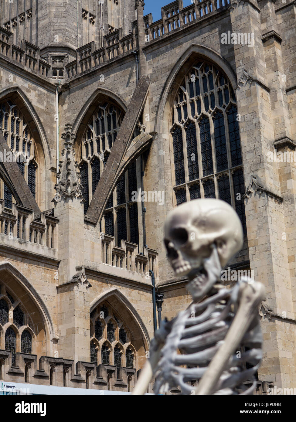 A skeleton outside a Cathedral Stock Photo - Alamy
