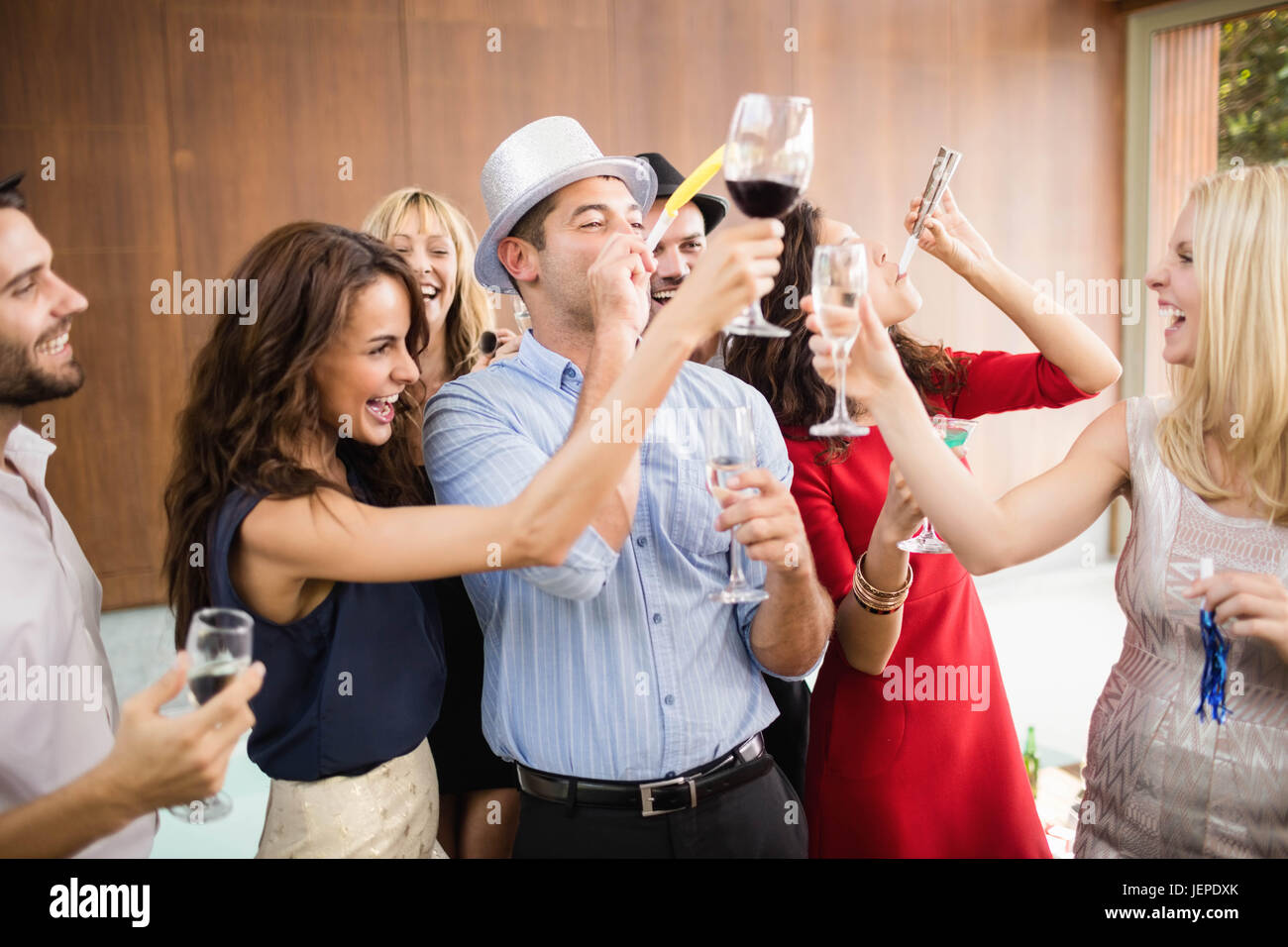 Group of friends having fun Stock Photo - Alamy
