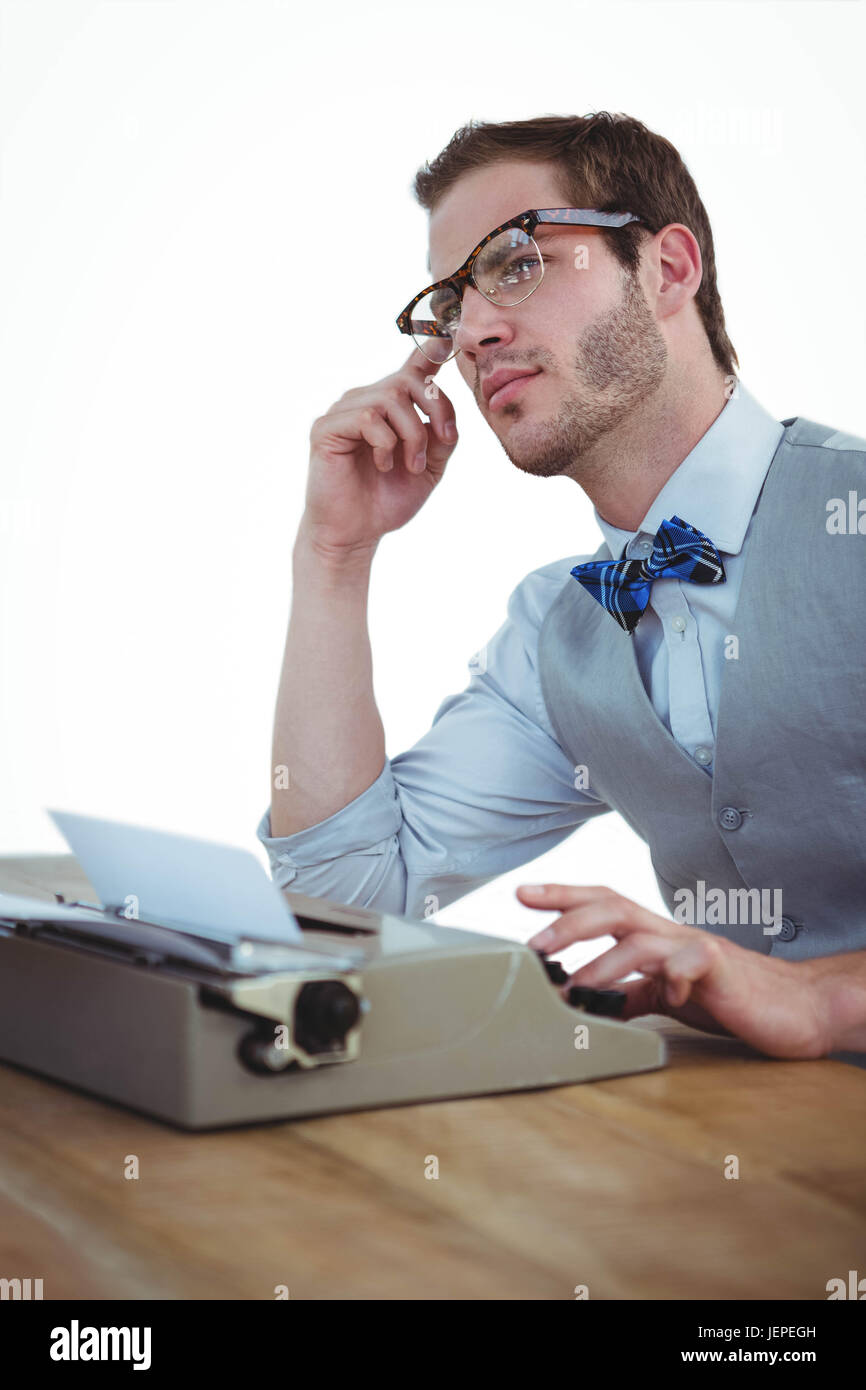 Man using typewriter High Resolution Stock Photography and Images - Alamy