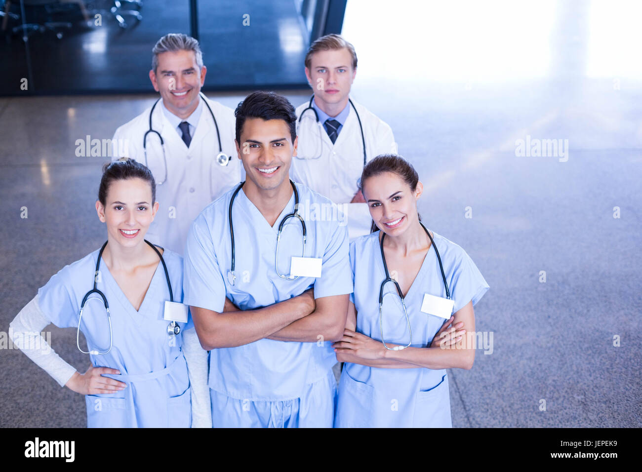 Portrait of medical team standing together Stock Photo - Alamy