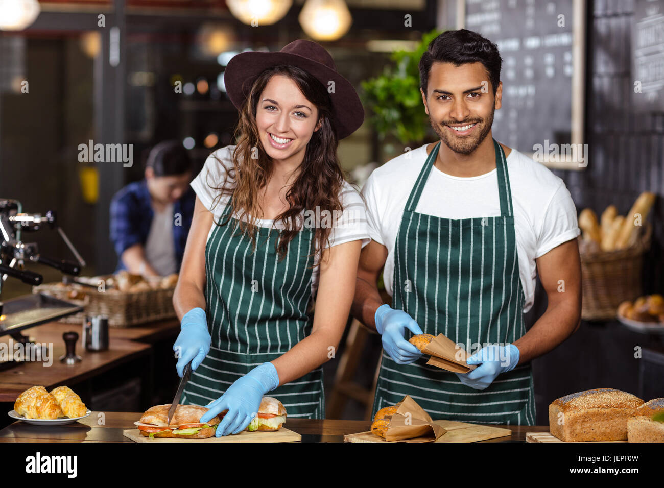 Preparing sandwiches hi-res stock photography and images - Alamy