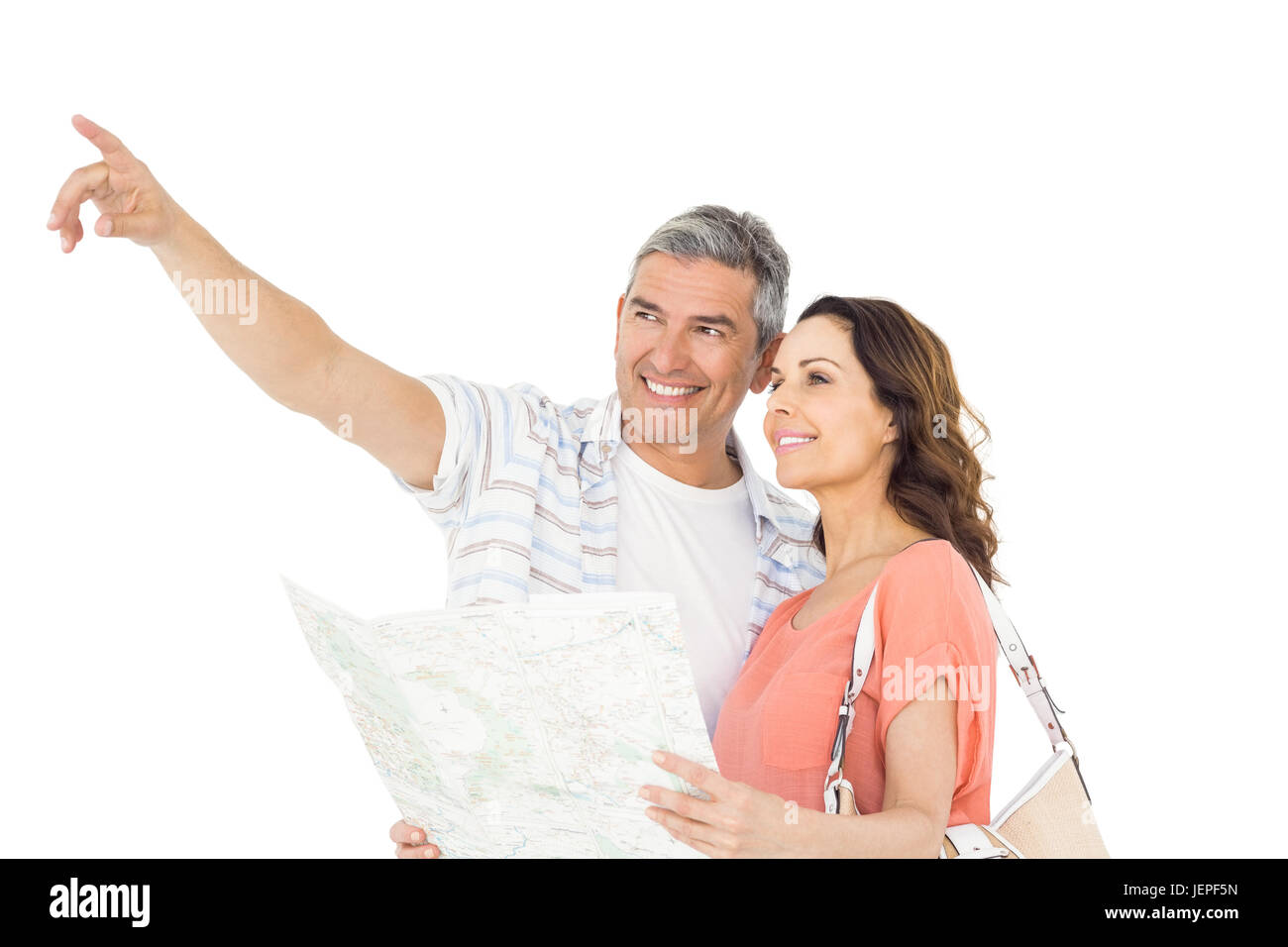 Couple happy map hi-res stock photography and images - Alamy