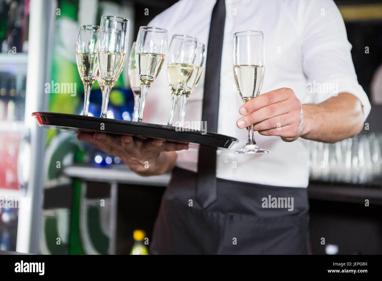Bartender serving tray hi-res stock photography and images - Alamy