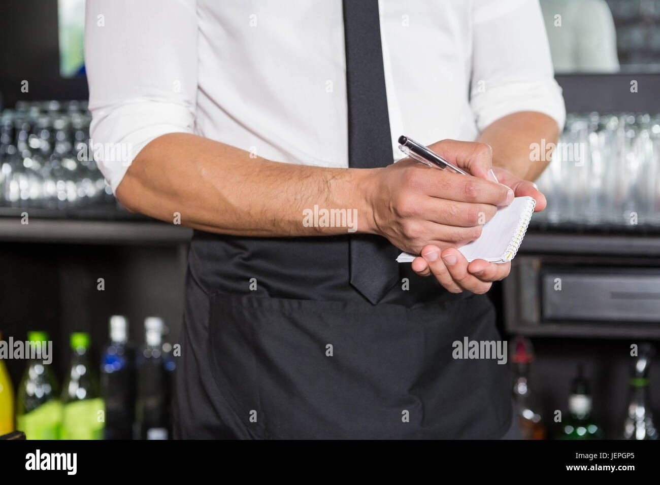 Waiter writing menu hi-res stock photography and images - Alamy