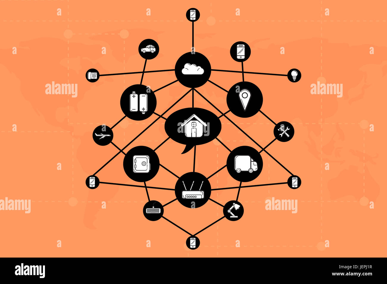 Composite image of smartphone apps icons Stock Photo - Alamy