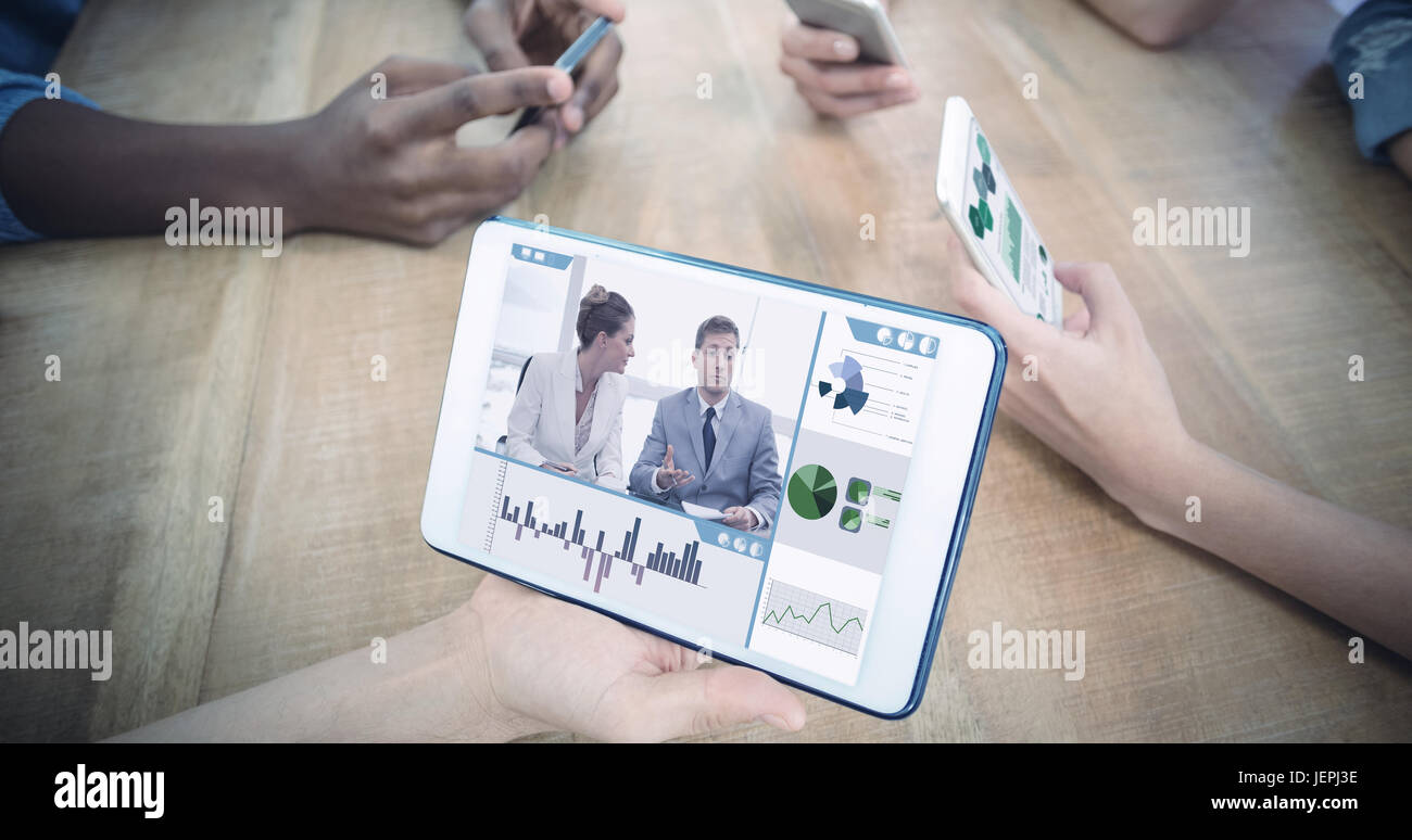 Composite image of business interface Stock Photo - Alamy