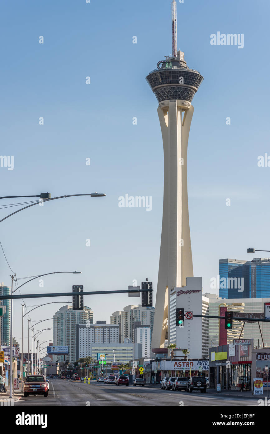 Stratosphere Hotel and Casino on Las Vegas Strip Stock Photo - Alamy