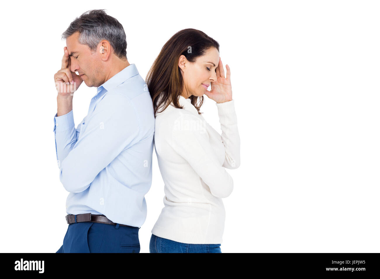 Couple ignoring each other Stock Photo - Alamy