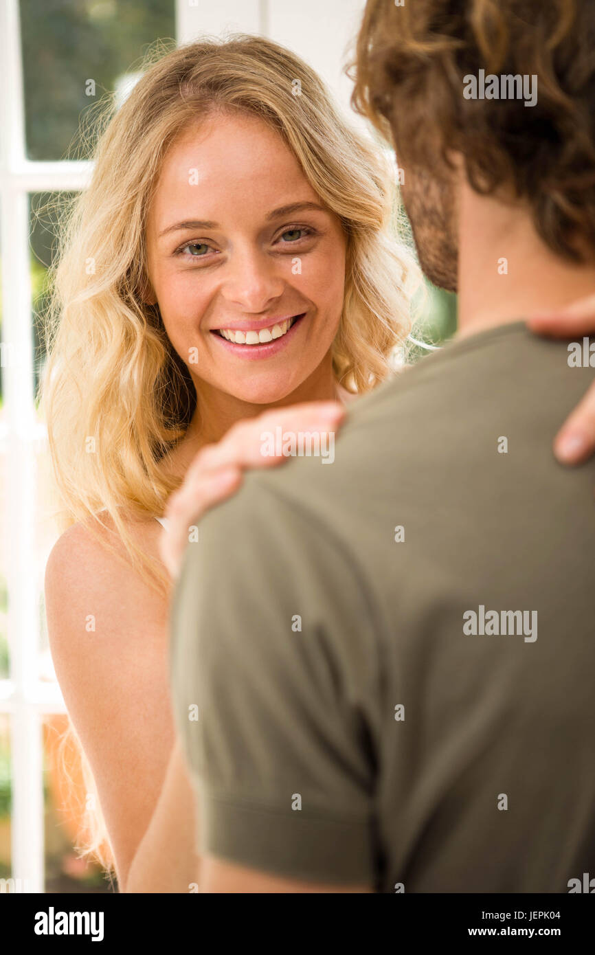 Cute couple cuddling Stock Photo - Alamy