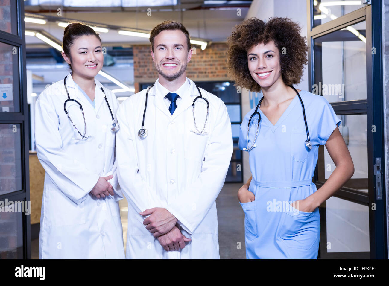 Hospital team medical employees in uniform hi-res stock photography and ...