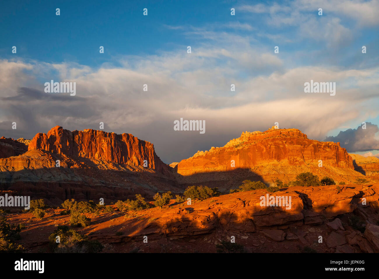 Sunset, Capitol Reef National Park, Utah Stock Photo - Alamy