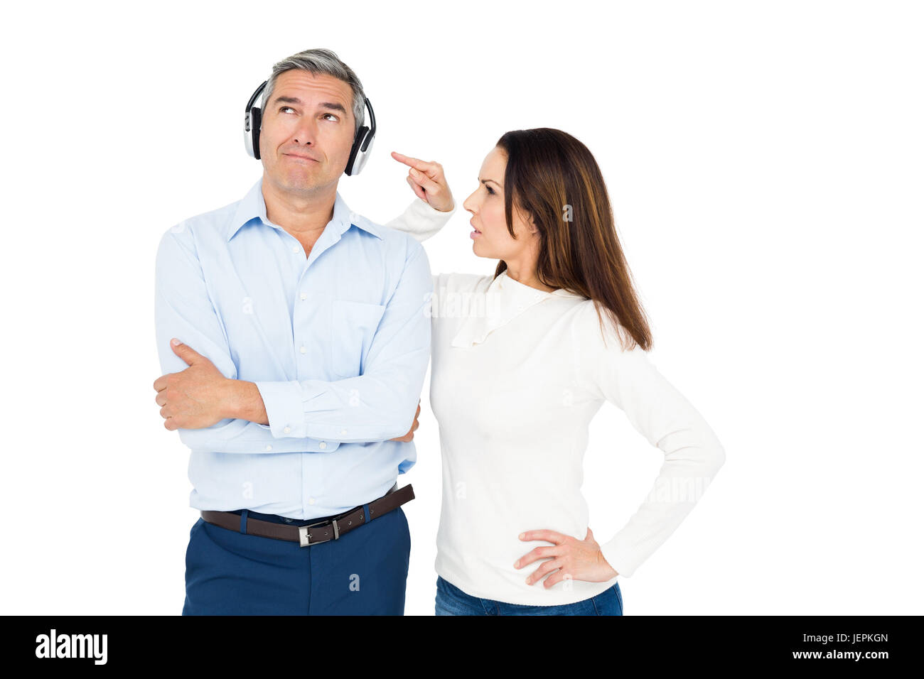 Arguing ignoring hi-res stock photography and images - Alamy