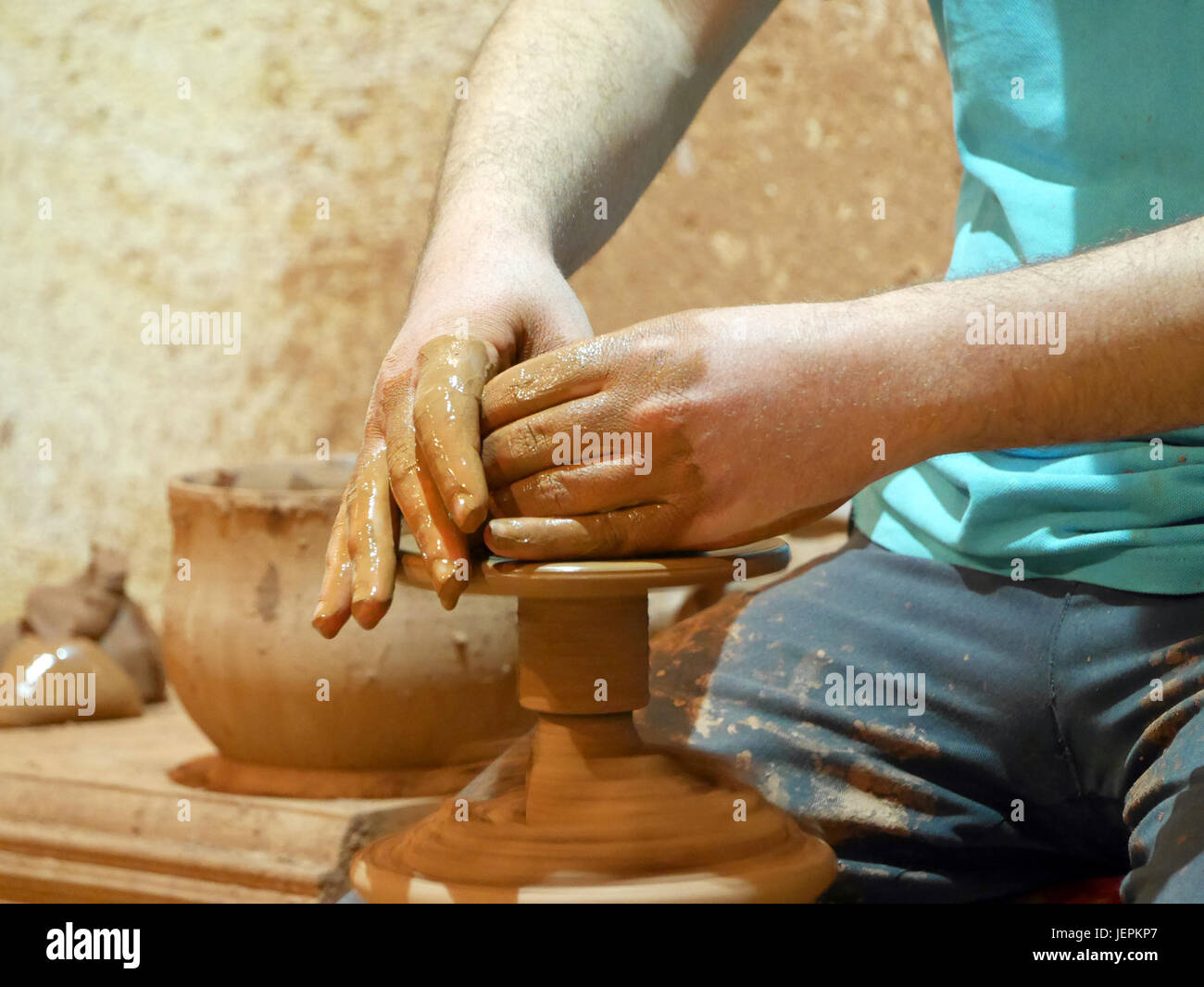 Making of pottery Stock Photo - Alamy