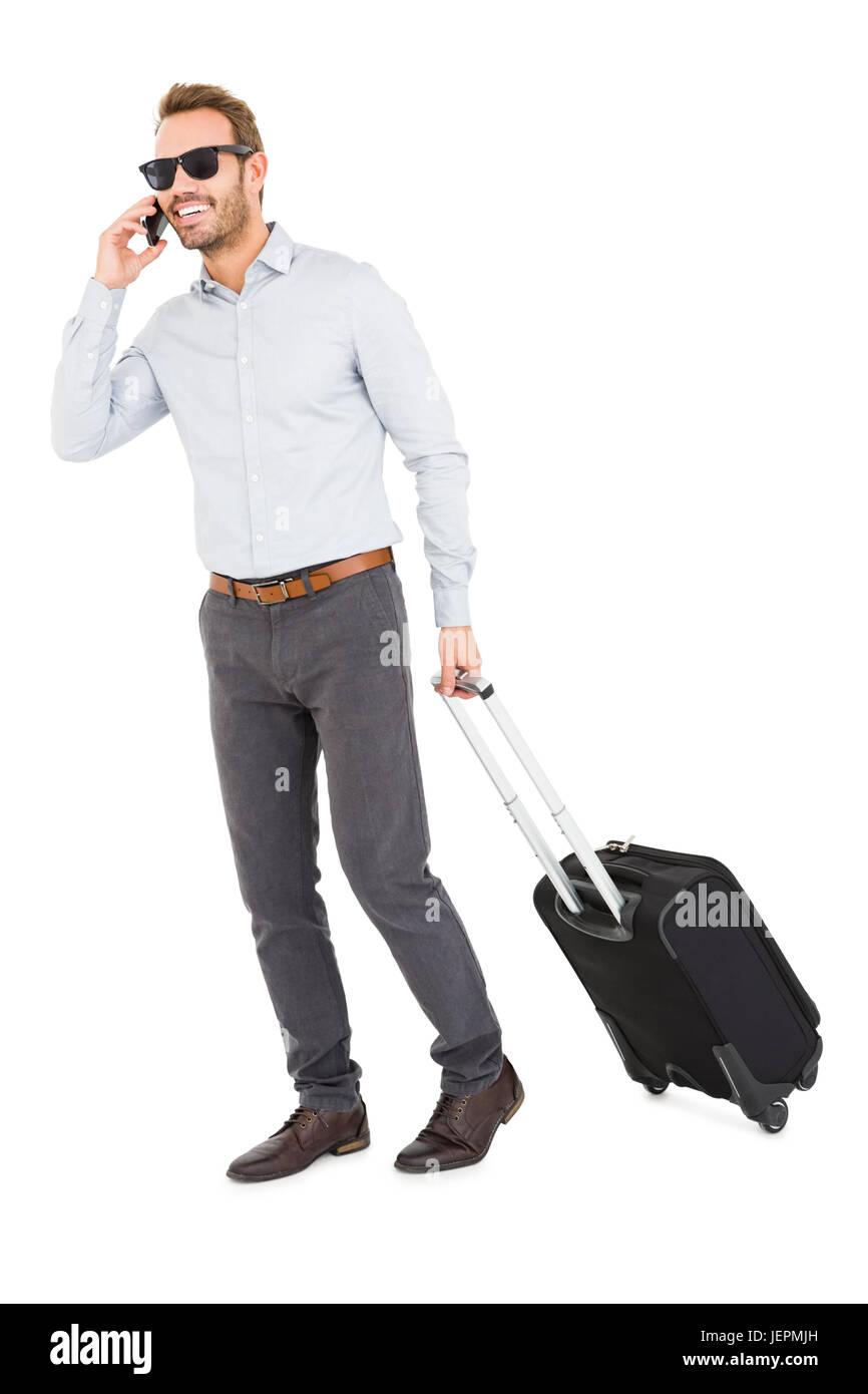 Male tourist mobile phone Cut Out Stock Images & Pictures - Alamy