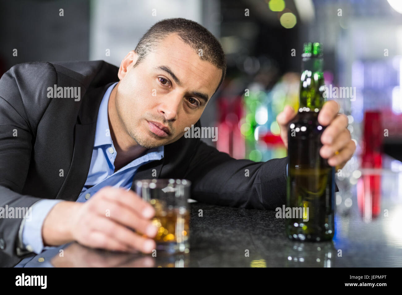 Drunk man on bar hi-res stock photography and images - Alamy