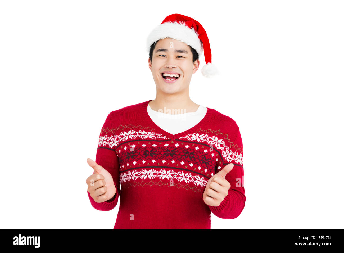 Happy man smiling and giving a thumbs up Stock Photo - Alamy