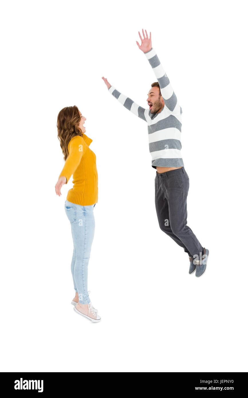 Happy couple excited together Cut Out Stock Images & Pictures - Alamy