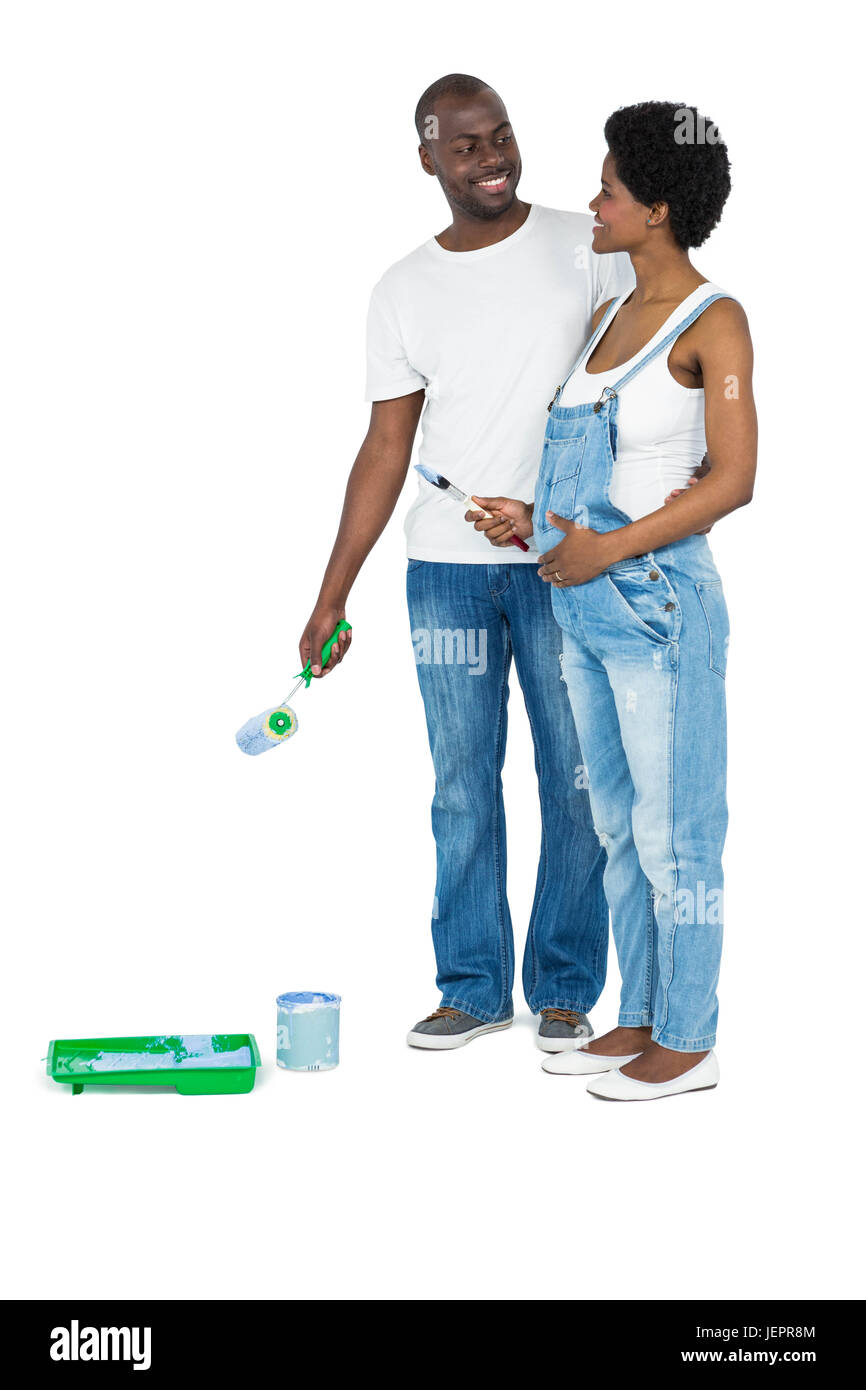 Man talking pregnant woman Cut Out Stock Images & Pictures - Alamy