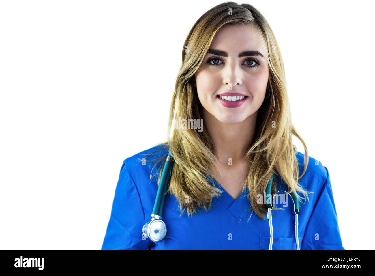 Smiling nurse looking at camera Stock Photo - Alamy