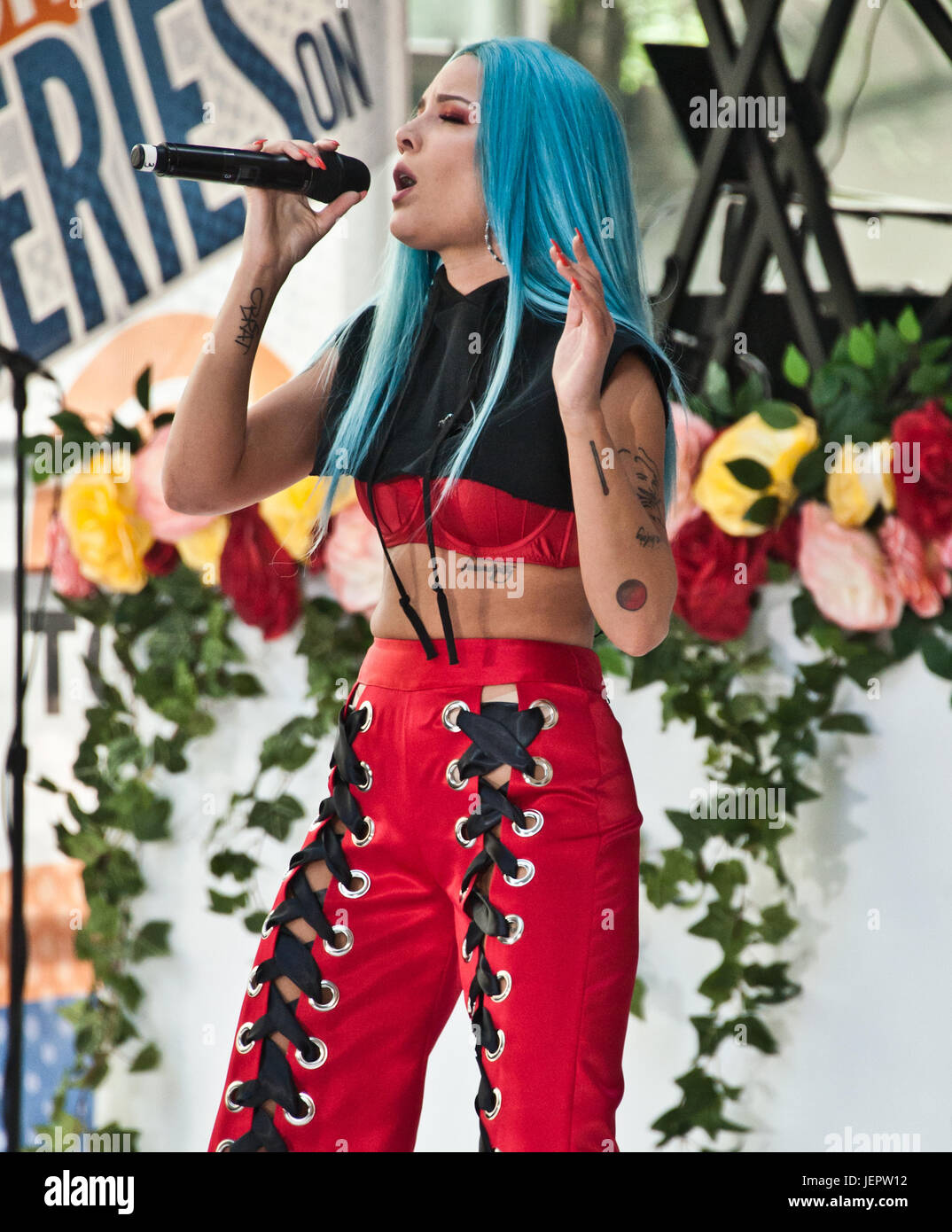 New York City, NY, USA. 9th June, 2017. Halsey Performs on NBC's "Today ...