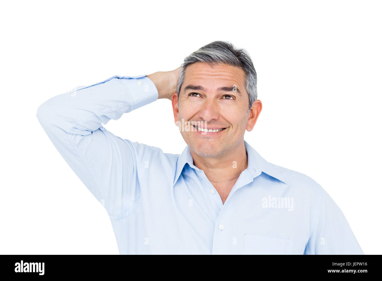 Relaxed man looking away Stock Photo - Alamy