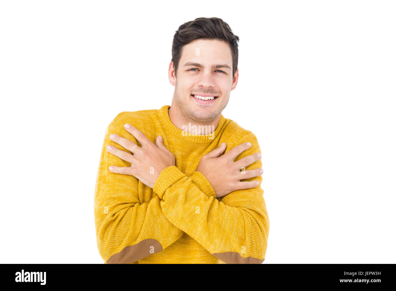 Man crossing arms cut out hi-res stock photography and images - Alamy