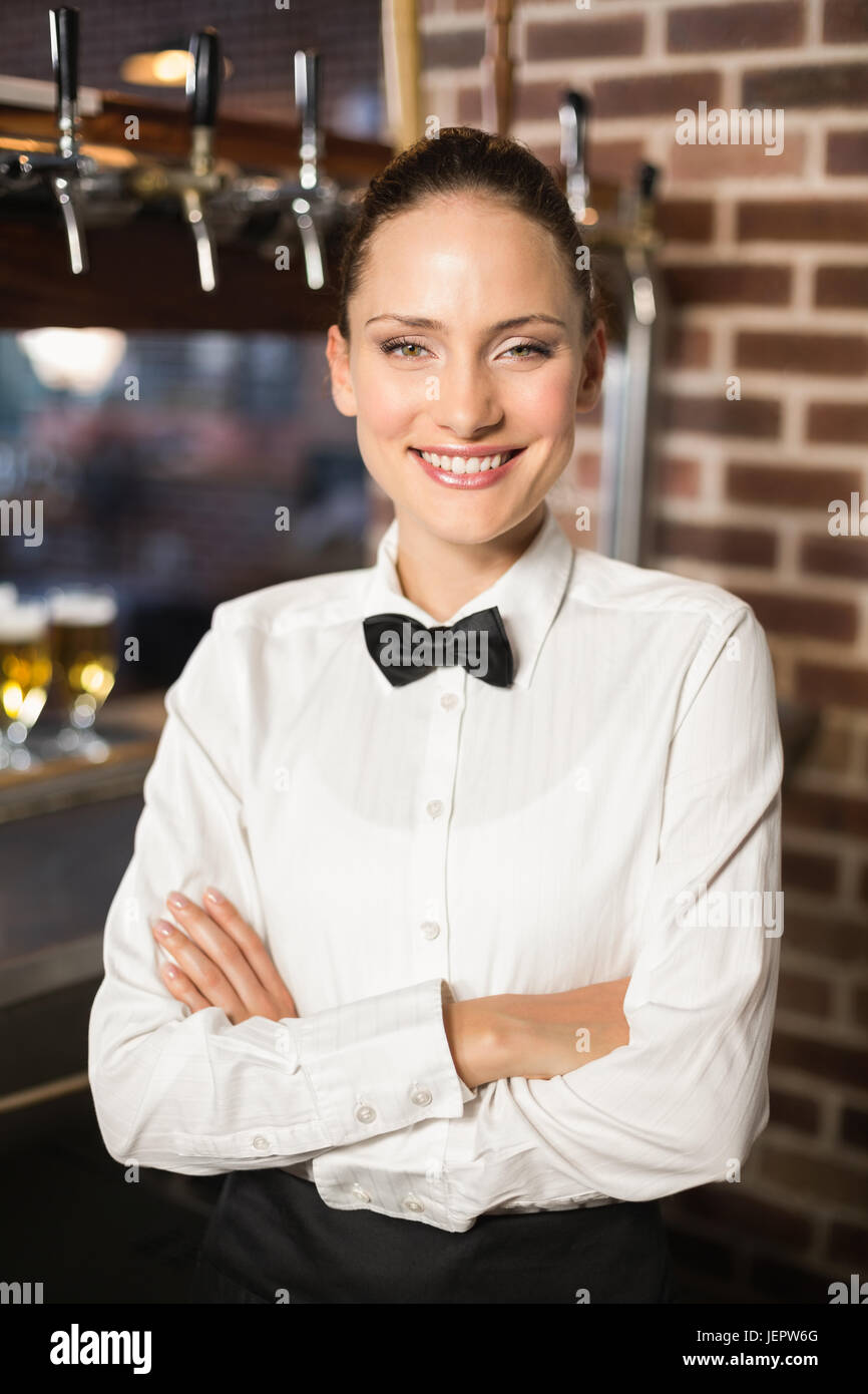 Barmaid pint hi-res stock photography and images - Alamy