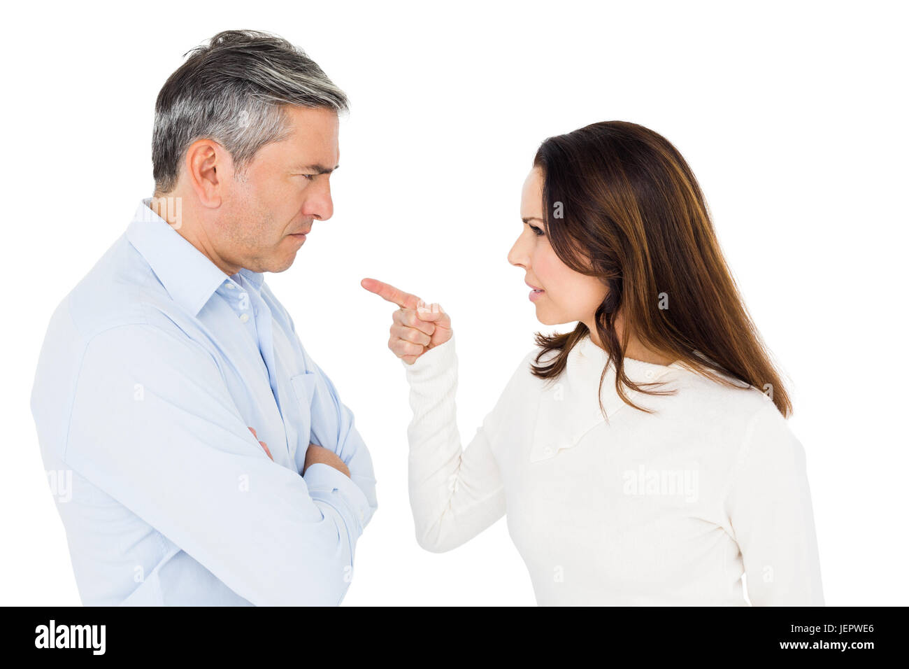 Angry couple arguing Stock Photo - Alamy