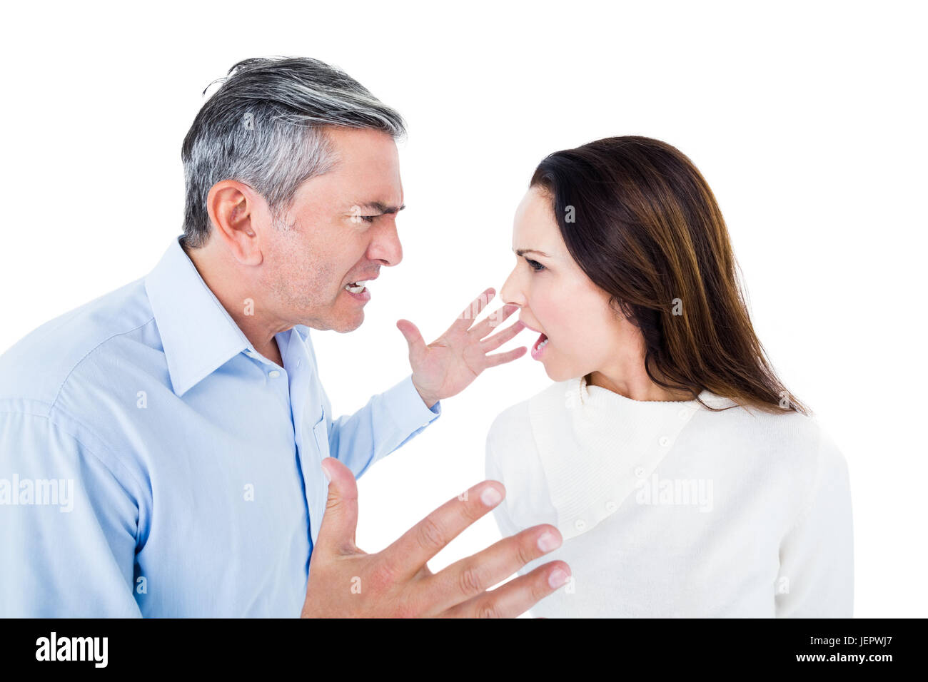 Angry couple arguing Stock Photo - Alamy