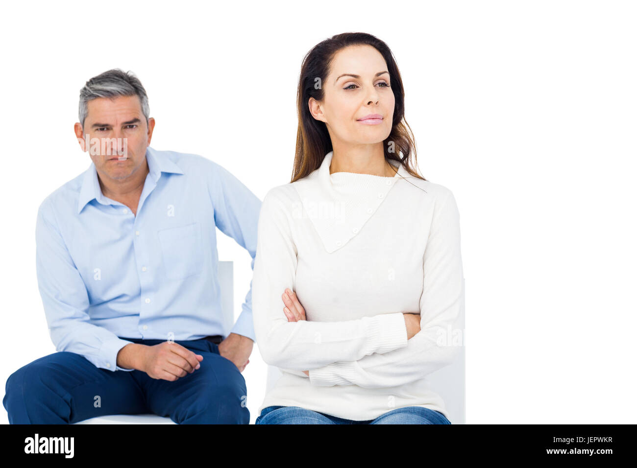 Couple ignoring each other Stock Photo - Alamy