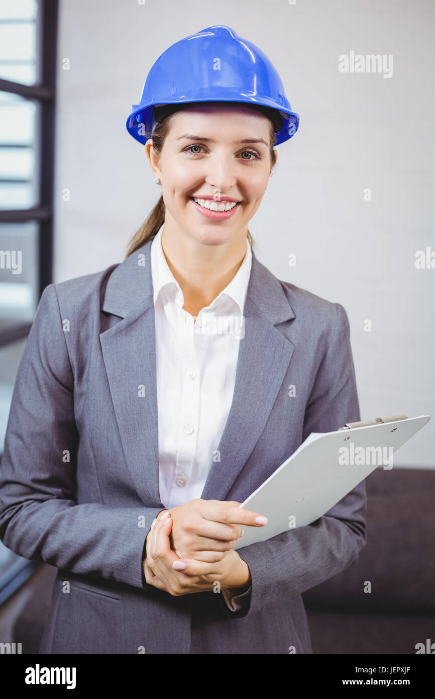 Portrait of smiling female architect Stock Photo - Alamy