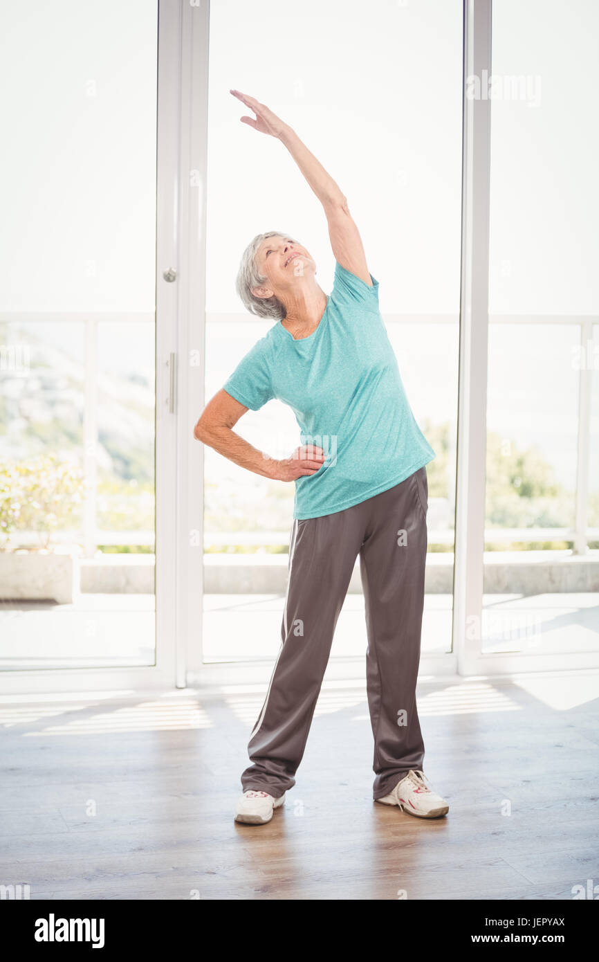Senior woman exercising Stock Photo - Alamy
