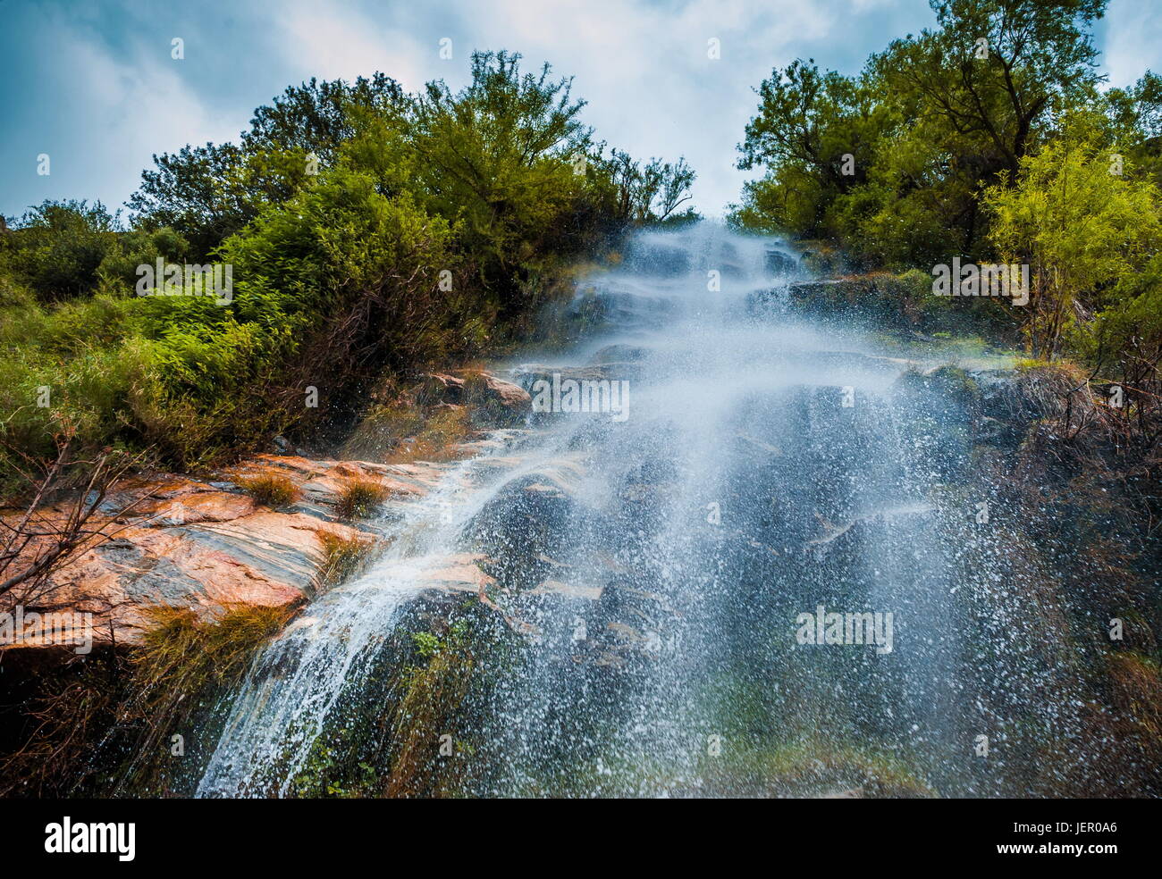waterfall and cliff Stock Photo - Alamy