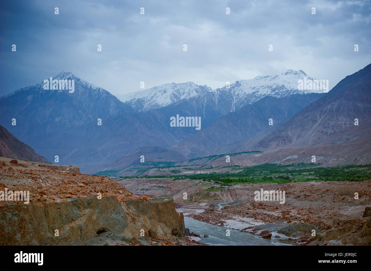 beautiful Landscape of Valley, Northern Area of Pakistan Stock Photo ...