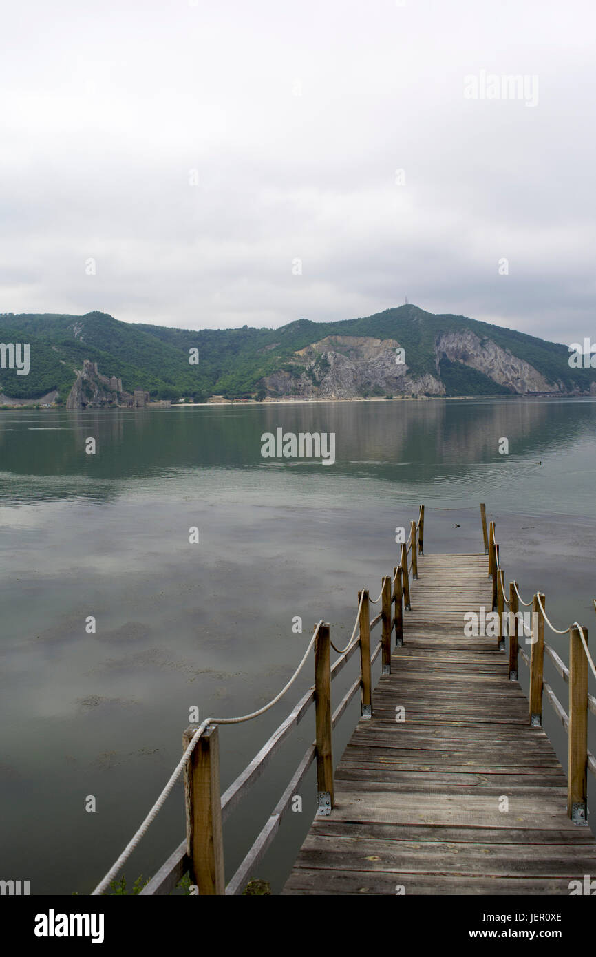 Wooden bridge on river hi-res stock photography and images - Alamy