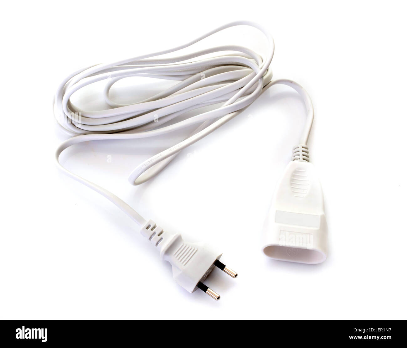 extension cable in front of white background Stock Photo - Alamy