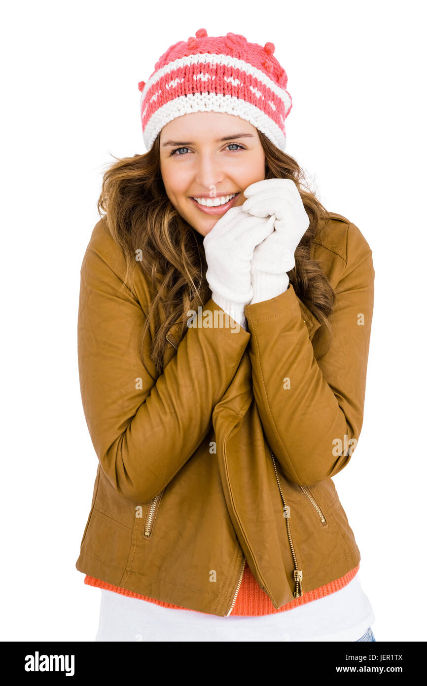 Beautiful young woman shivering Stock Photo - Alamy