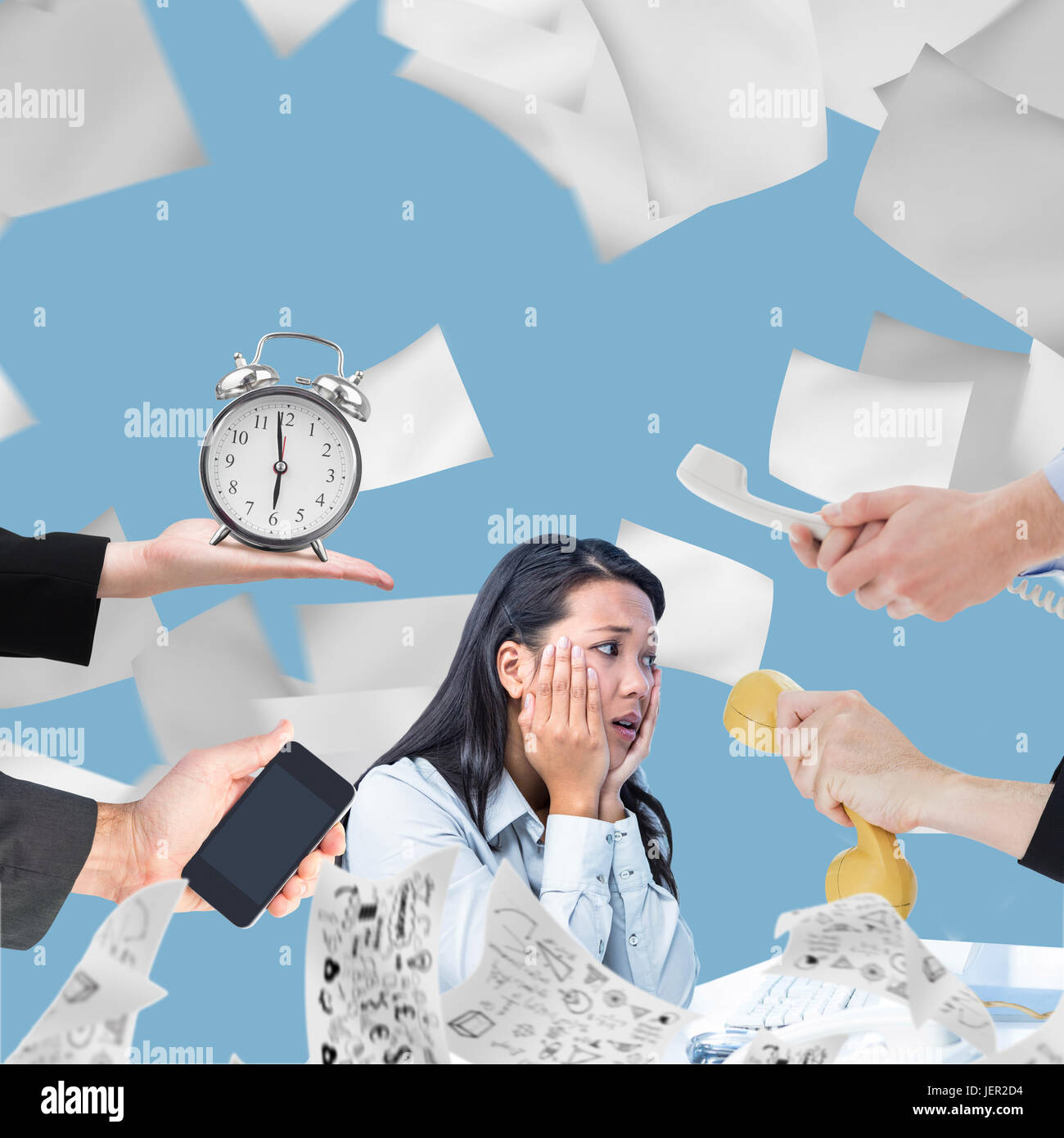 Blue alarm clock floating hi-res stock photography and images - Alamy