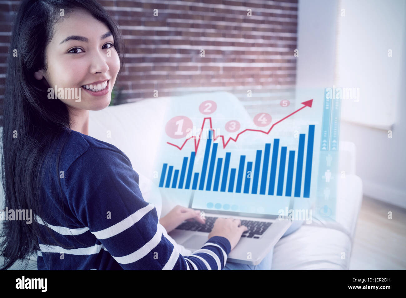 Composite image of graph Stock Photo - Alamy