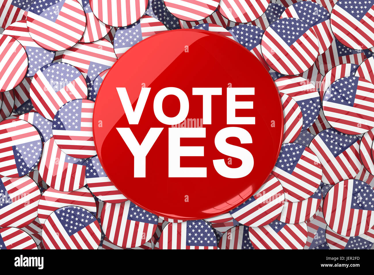 Composite image of vote button Stock Photo - Alamy