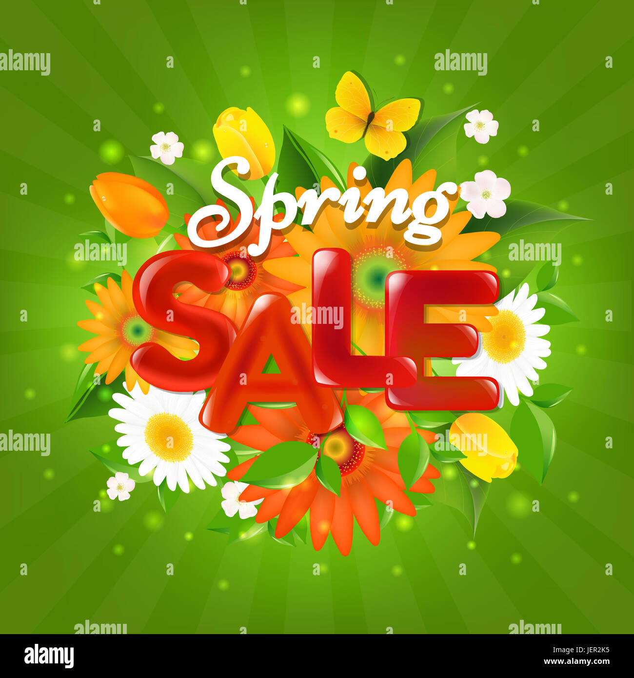 Spring Sale Poster Stock Photo - Alamy
